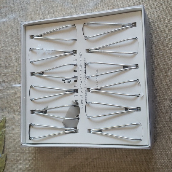 Pottery Barn | Bath | Pottery Barn Paperclip Shower Curtain Ring Set ...